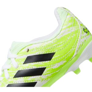 adidas Men's Copa 20.3 Firm Ground Soccer Shoe, Footwear White/Core Black/Signal Green, 7 M US