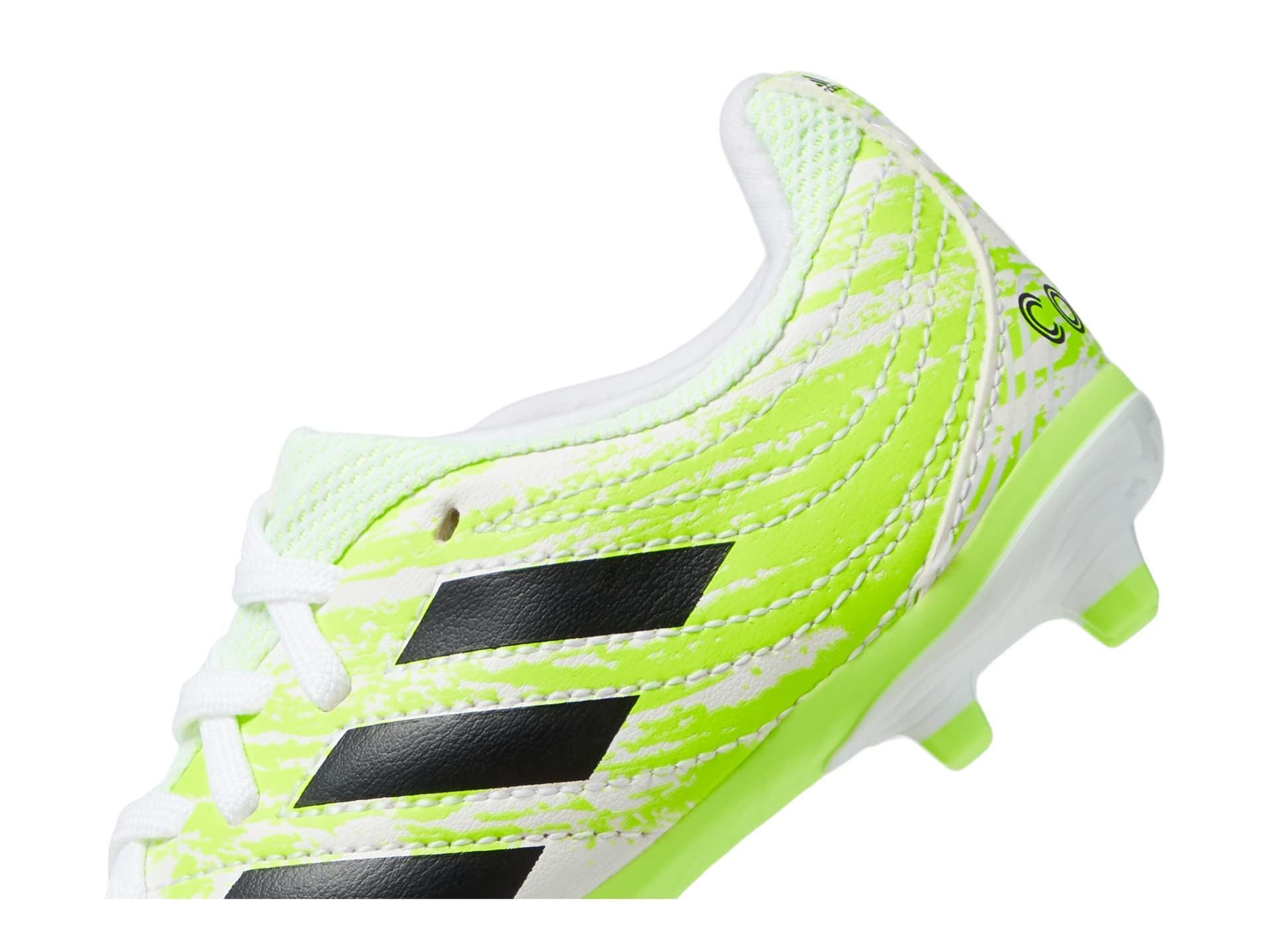 adidas Men's Copa 20.3 Firm Ground Soccer Shoe, Footwear White/Core Black/Signal Green, 7 M US