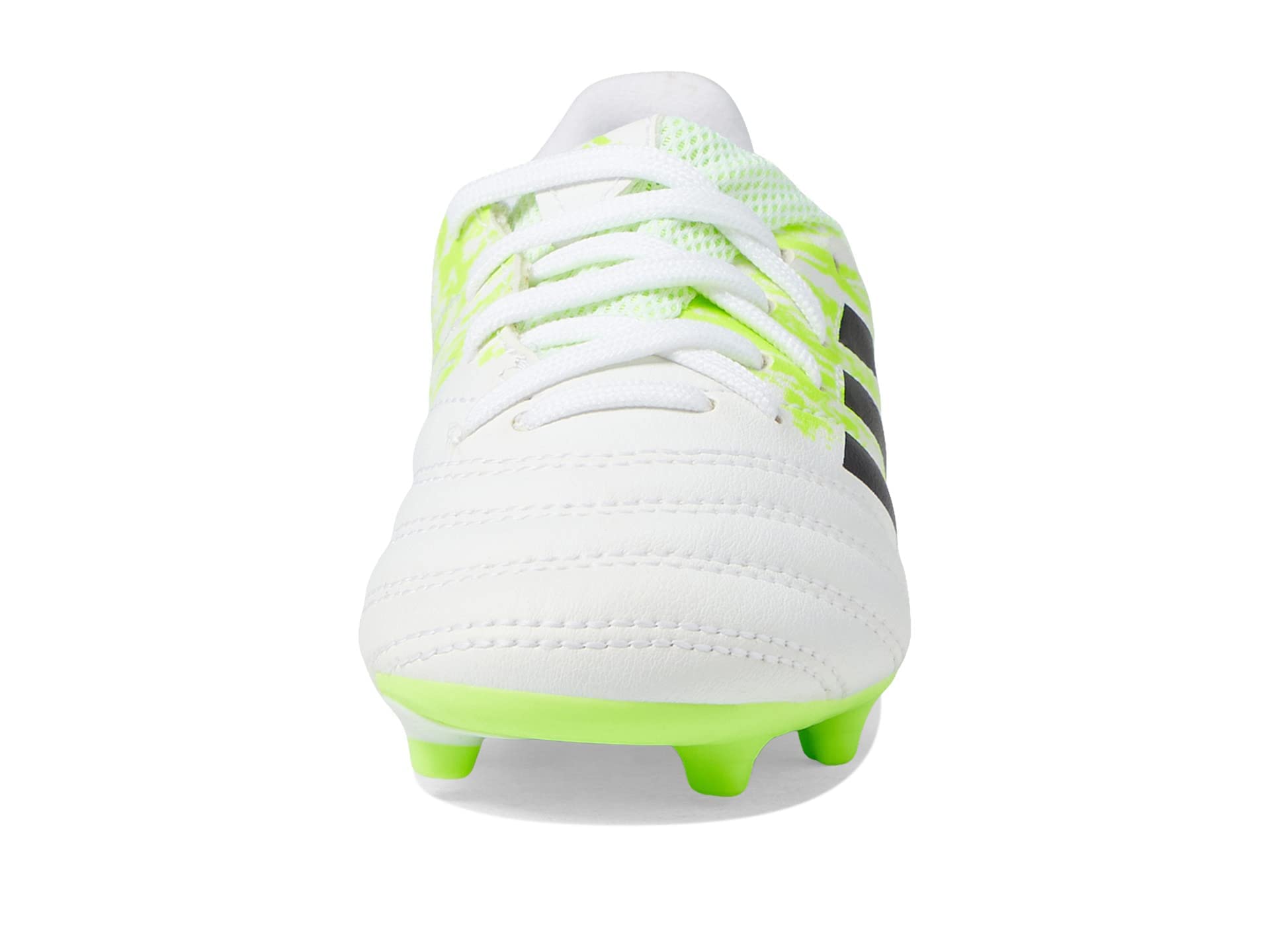 adidas Men's Copa 20.3 Firm Ground Soccer Shoe, Footwear White/Core Black/Signal Green, 7 M US