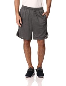 champion men's lacrosse short, granite heather, large