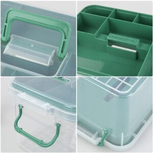 Qskely 1-Pack Clear Storage Box Container, Family First Aid Box Medicine Box Organizer