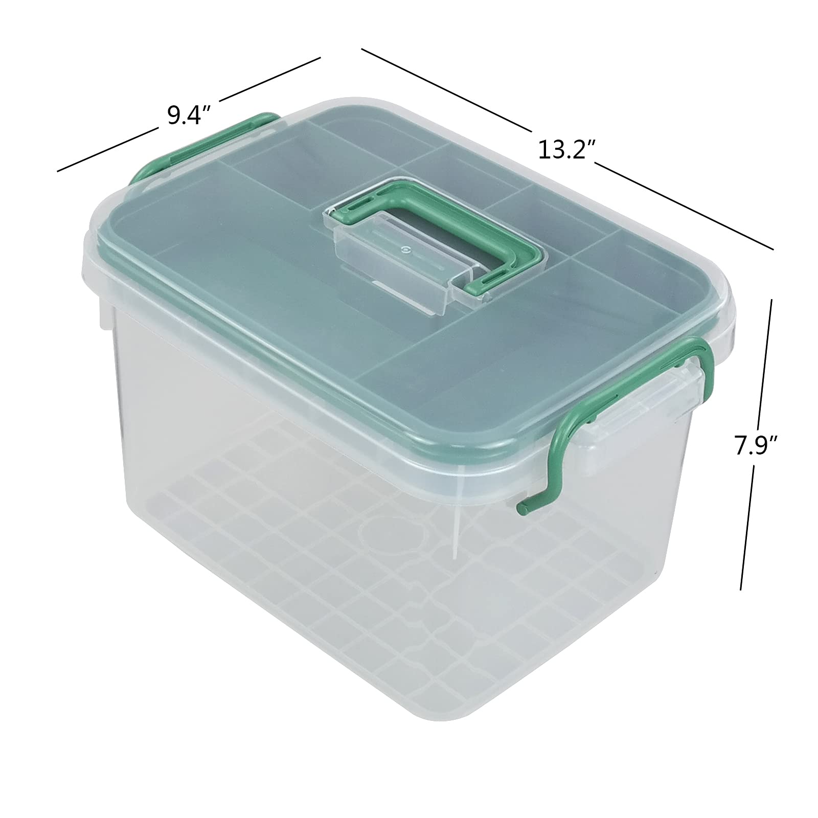 Qskely 1-Pack Clear Storage Box Container, Family First Aid Box Medicine Box Organizer