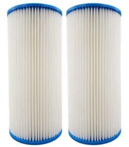 1 micron whole house full flow 10" x 4.5" pleated water filter replacement cartridge - pack of 2