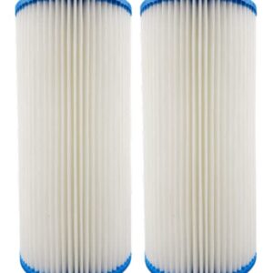 1 Micron Whole House Full Flow 10" x 4.5" Pleated Water Filter Replacement Cartridge - Pack of 2