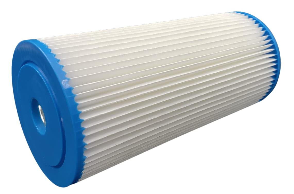 1 Micron Whole House Full Flow 10" x 4.5" Pleated Water Filter Replacement Cartridge - Pack of 2