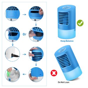 Portable Air Conditioners Fan, Personal Air Cooler Mini Space Evaporative Air Cooler with 3 Wind Speeds Small Desktop Cooling Fan Quiet Air Humidifier Compact Air Cooler for Room, Home, Office