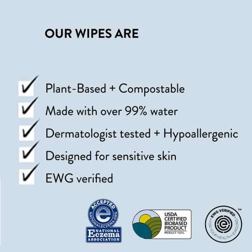 The Honest Company Clean Conscious Unscented Wipes | Over 99% Water, Compostable, Plant-Based, Baby Wipes | Hypoallergenic for Sensitive Skin, EWG Verified | Pattern Play, 576 Count