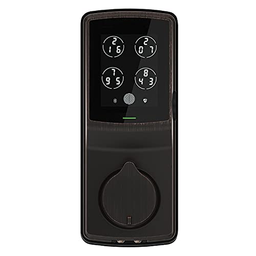 Lockly Secure Pro, Wi-Fi Smart Deadbolt, Keyless Entry Door Lock, PIN Genie® Keypad, 3D Biometric Fingerprint Sensor, Auto Lock - Venetian Bronze (PGD728WVB)