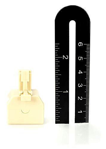 THE CIMPLE CO Duplex Jack Phone Wall Adapter - 1 Pack, White - 2-Way Phone Splitter (2 Lines) Wall Jack Phone RJ11 Adapter