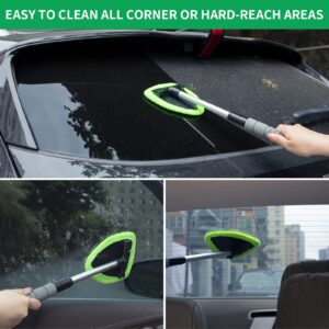 Windshield Cleaner Tool- XINDELL Car Window Cleaning Supplies Wash Kit Essentials Interior Windshield Washer Brush for Auto Glass Truck Vehicle Accessories