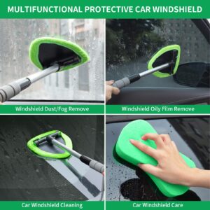 Windshield Cleaner Tool- XINDELL Car Window Cleaning Supplies Wash Kit Essentials Interior Windshield Washer Brush for Auto Glass Truck Vehicle Accessories