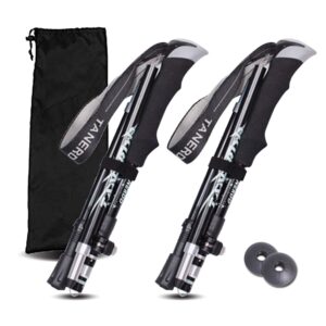 easy big walking stick trekking poles collapsible hiking poles - auminum alloy 7075 trekking sticks,antishock and quick lock system, telescopic, collapsible, ultralight