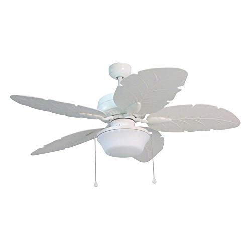 Harbor Breeze Waveport 52-in White LED Indoor/Outdoor Ceiling Fan with Light Kit (5-Blade)