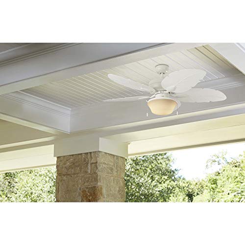 Harbor Breeze Waveport 52-in White LED Indoor/Outdoor Ceiling Fan with Light Kit (5-Blade)