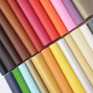 ziiyan 24 pieces 8"x13.4"(20x34cm) colored faux pu leather sheets upholstery crafts fabric for bag making, hat making, hair crafts making, diy jewelry making, sewing, shoe making