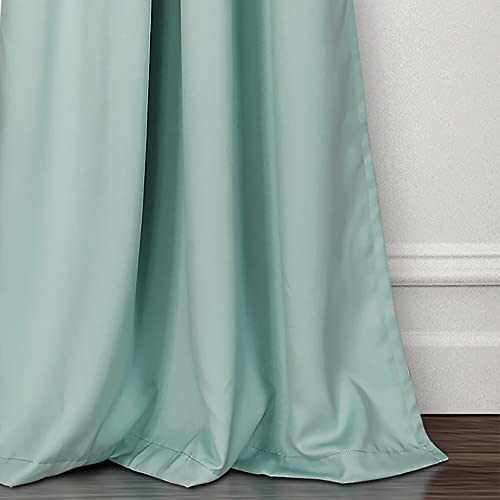 Lush Decor Insulated Grommet Blackout Window Curtain Panels, Pair, 52" W x 120" L, Blue - Classic Modern Design - 120 Inch Curtains - Extra Long Curtains For Living Room, Bedroom, Or Dining Room