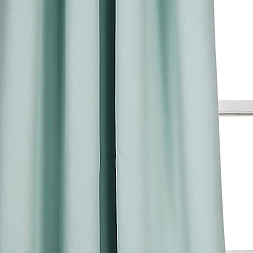 Lush Decor Insulated Grommet Blackout Window Curtain Panels, Pair, 52" W x 120" L, Blue - Classic Modern Design - 120 Inch Curtains - Extra Long Curtains For Living Room, Bedroom, Or Dining Room