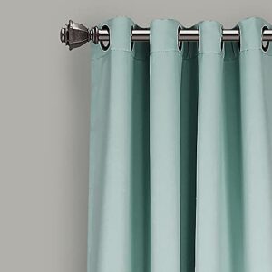 Lush Decor Insulated Grommet Blackout Window Curtain Panels, Pair, 52" W x 120" L, Blue - Classic Modern Design - 120 Inch Curtains - Extra Long Curtains For Living Room, Bedroom, Or Dining Room