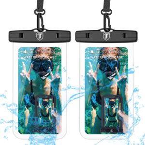 tekcoo waterproof phone case 2-pack ipx8 clear pouch dry bag for samsung galaxy s24 ultra plus note 20 s23 s22 s21 fe a14 a03s a15 a23 iphone 15 14 13 12 pro max xr se moto g stylus power edge 5g uw