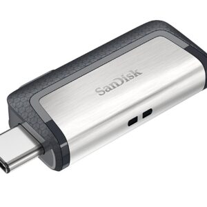 SanDisk Ultra 32GB Dual Drive USB Type-C (Five Pack) Works with Smartphones, Tablets, and Computers (SDDDC2-032G-G46) Bundle with (2) Everything But Stromboli Lanyard