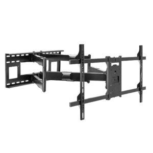 mount-it! long extension tv mount, dual arm full motion wall bracket with 36 inch extended articulating arm, fits screen sizes 50 55 60 65 70 75 80 85 90 inch, vesa 800x400mm compatible, 176 lb