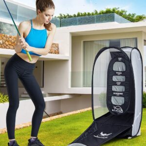 Golf Net Backyard Home Indoor Practice Hitting Chipping 2 Target and Ball Swing Kids Training Aids