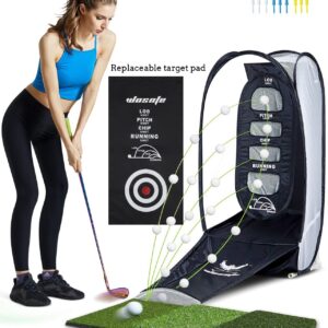 Golf Net Backyard Home Indoor Practice Hitting Chipping 2 Target and Ball Swing Kids Training Aids