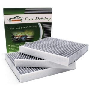 fun-driving 3 pack fd182 cabin air filter for civic,cr-v,cr-z,fit,hr-v,insight,replace cf11182,cp182,80292-tf0-g01