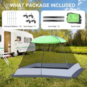 CAMPMORE Screen House Tent 10 x 10 Ft, Mesh Screen Room Canopy Sun Shelter for Backyard Camping Outdoor