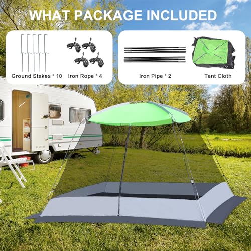 CAMPMORE Screen House Tent 10 x 10 Ft, Mesh Screen Room Canopy Sun Shelter for Backyard Camping Outdoor