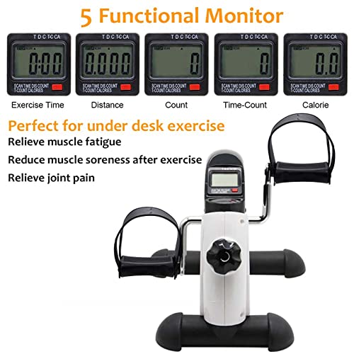 Hausse Portable Exercise Pedal Bike for Legs and Arms, Mini Exercise Peddler with LCD Display