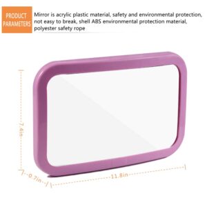 TYSKL Baby Mirror for Car - Safety Car Seat Mirror for Rear Facing Infant with Wide Crystal Clear View - Adjustable Acrylic 360°for Backseat - Safe, Secure and Shatterproof (Purple)