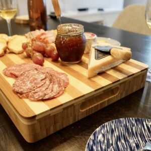 Reversible Cutting Board for Kitchen - a combo of EXTRA THICK multipurpose large chopping board (17 x 11.8 x 1.6) ; this butcher block makes great house warming presents and kitchen accessories