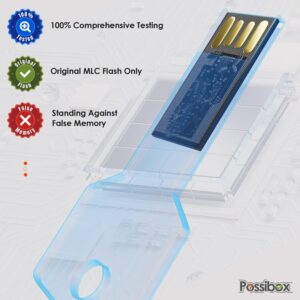 Possibox Custom Key Shaped USB Flash Drive 512MB Customized with Your Logo - as Promotional Gift Bulk 300 Pack