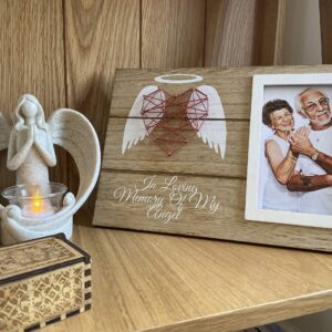 OakiWay Memorial Gifts – Angel Figurines Tealight Candle Holder, Sympathy Gifts for Loss of Loved One, W/Flickering Led Candle, Bereavement, Grief, Funeral, Remembrance, Memory Home Decorations