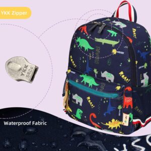 willikiva Cartoon Bus 12 Kindergarten Backpack for Kids Girls and Boys,Waterproof Preschool Toddler Backpack Wiht Leash and Safety Harness(Blue)