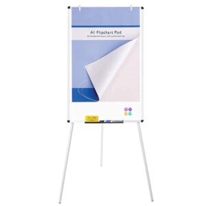 VIZ-PRO Magnetic Whiteboard Easel, 36 x 24 Inches, Portable Dry Erase Board Height Adjustable for School Office and Home