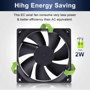 Wathai EC 90mm x 25mm Ball AC Axial Cooling Fan 110V 115V 120V 220V 240V Industrial Case Fan