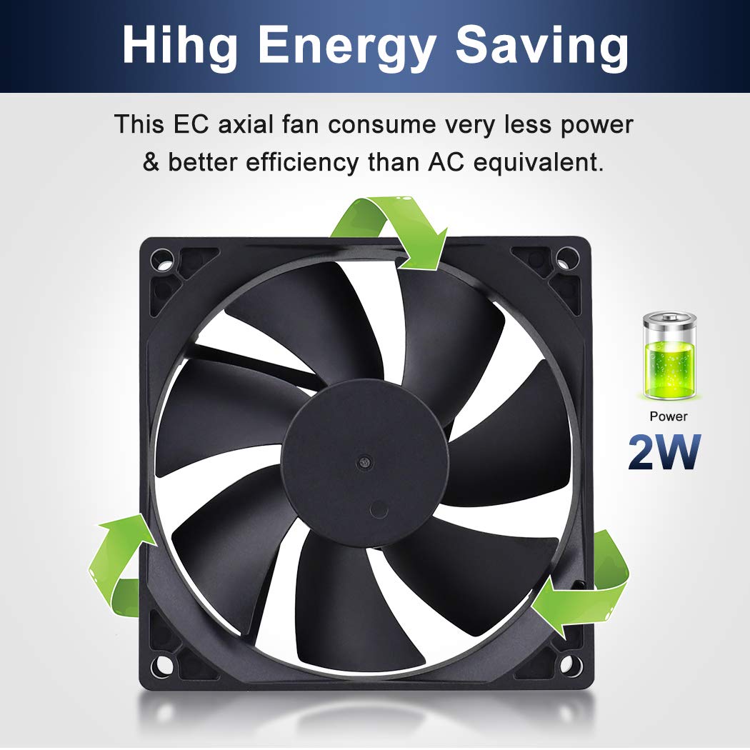 Wathai EC 90mm x 25mm Ball AC Axial Cooling Fan 110V 115V 120V 220V 240V Industrial Case Fan