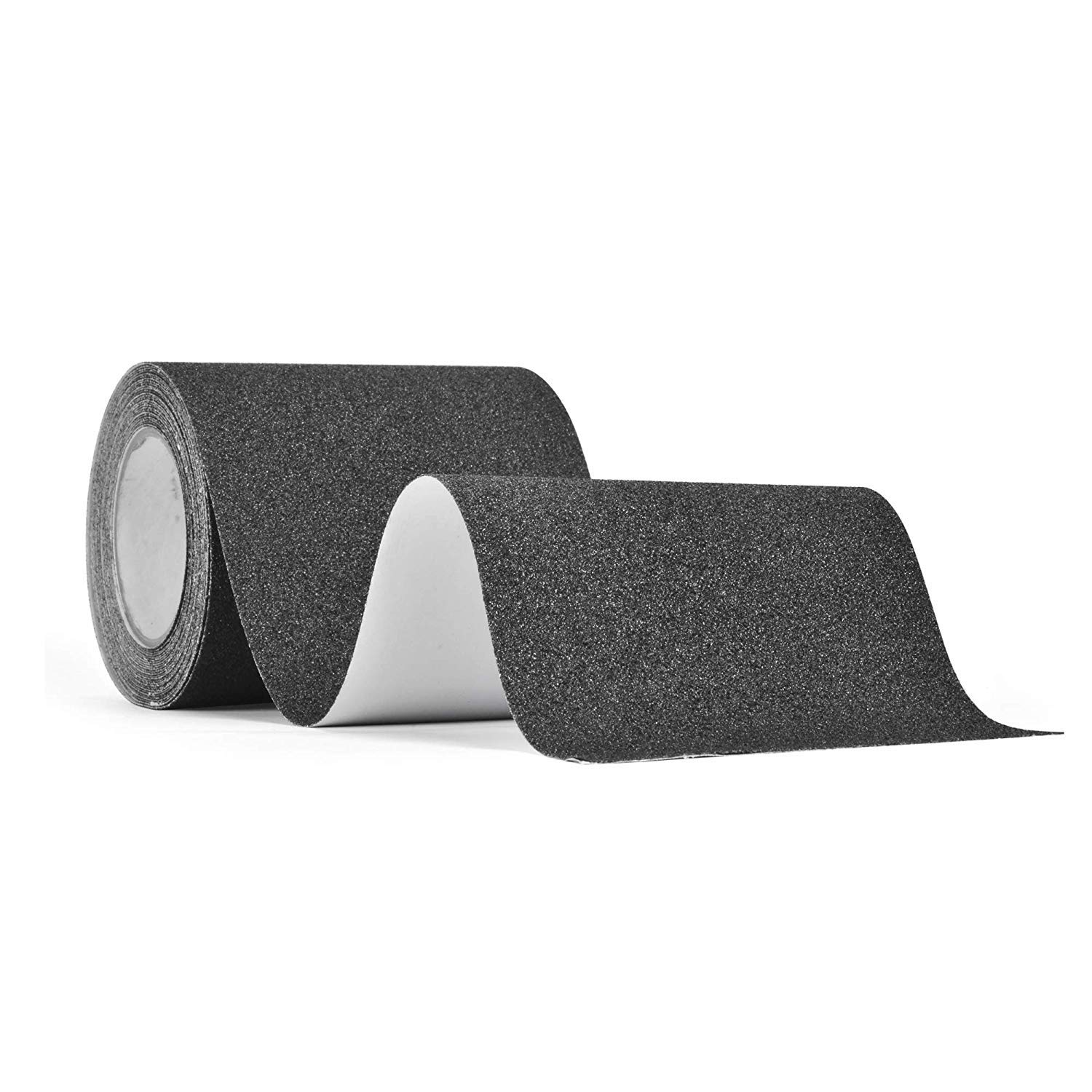 Anti Slip Traction Tape, 8" × 30 Feet, Longer and Wider, 80 Grit Friction Tape, Skateboard Grip Tape, Strong Abrasive Adhesive Stair Treads Non Slip for Outdoor, Indoor (Black)