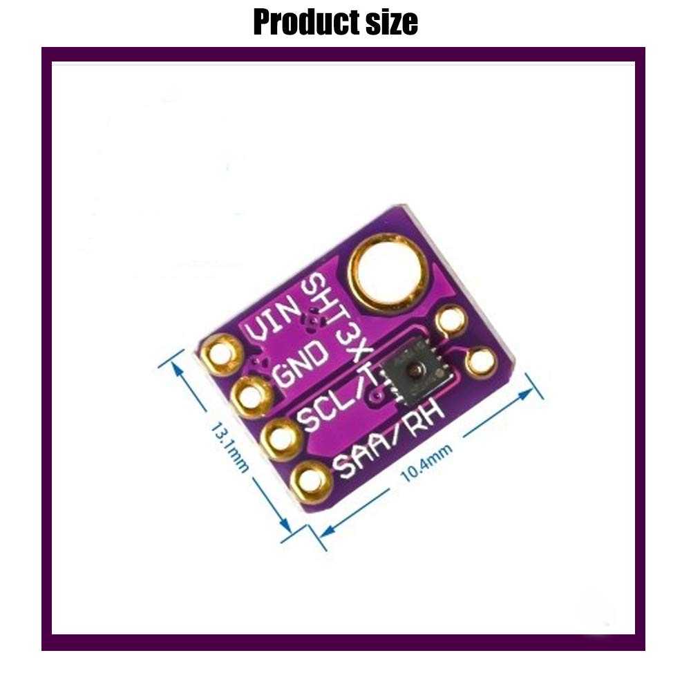 KOOBOOK 2Pcs SHT30-D Temperature Humidity Sensor Module Breakout Weather for Arduino