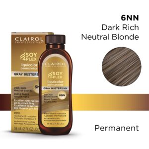 Clairol Professional Permanent Liquicolor for Blonde Hair Color, 6nn Dark Neutral Blonde, 2 oz