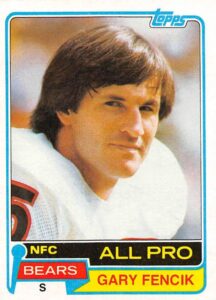 1981 topps #40 gary fencik bears nfl football card nm-mt