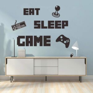 Game Room Wall Stickers Murals Gamer Wall Decals Poster for Children Boys Kids Men Video Game Room Decor Playroom Bedroom Decoration