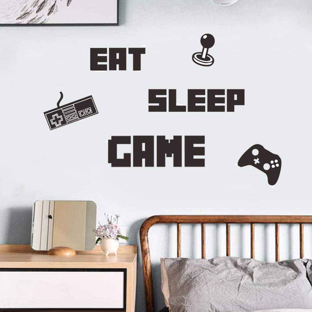 Game Room Wall Stickers Murals Gamer Wall Decals Poster for Children Boys Kids Men Video Game Room Decor Playroom Bedroom Decoration