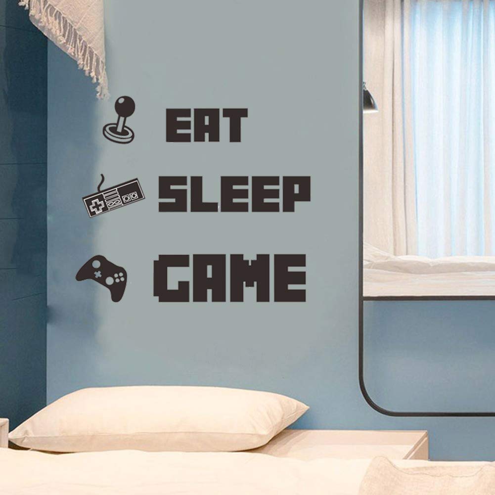 Game Room Wall Stickers Murals Gamer Wall Decals Poster for Children Boys Kids Men Video Game Room Decor Playroom Bedroom Decoration