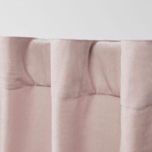 Exclusive Home Velvet Heavyweight Light Filtering Hidden Tab Top Curtain Panel Pair, 52"x84", Blush