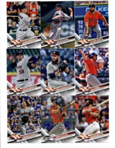 2017 world series champions baseball cards - houston astros 2017 topps series 1, 2, update series team baseball cards set of 38 cards