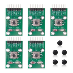 koobook 5pcs 5-channel five direction navigation button module 5d rocker joystick independent keyboard for arduino mcu