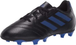 adidas goletto vii firm ground cleats football shoe, core black/team royal blue/team royal blue, 3 us unisex little kid